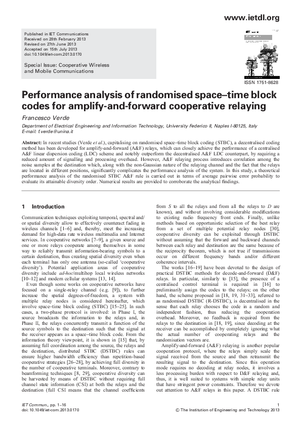 Pdf Packet Reliability Based Decode And Forward Distributed Space Time Shift Keying Lajos