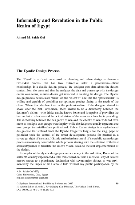 (PDF) Informality and Revolution in the Public Realm of Egypt The ...