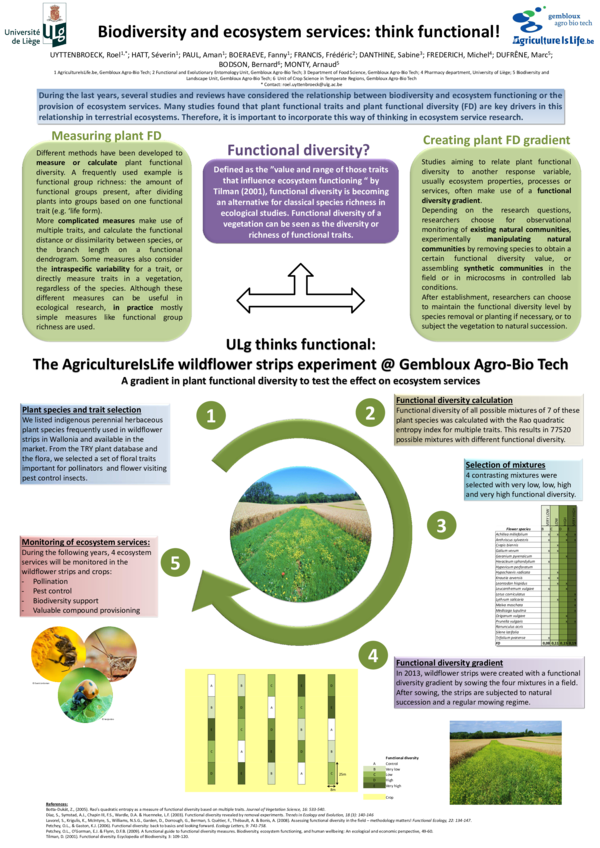 (PDF) Biodiversity and ecosystem services: think functional!