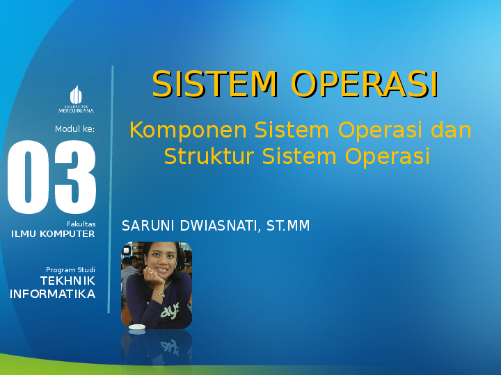 (PPT) Komponen Sistem Operasi dan Struktur Sistem Operasi
