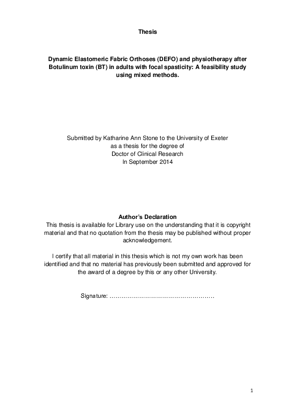 (PDF) Thesis Dynamic Elastomeric Fabric Orthoses (DEFO) and ...