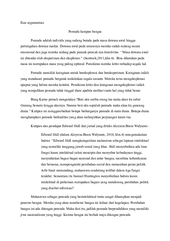 (DOC) Esai argumentasi