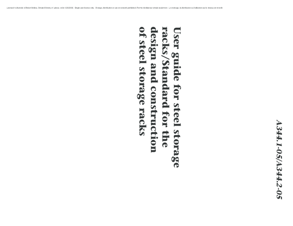 (PDF) User guide for steel storage racks/Standard for the design and ...