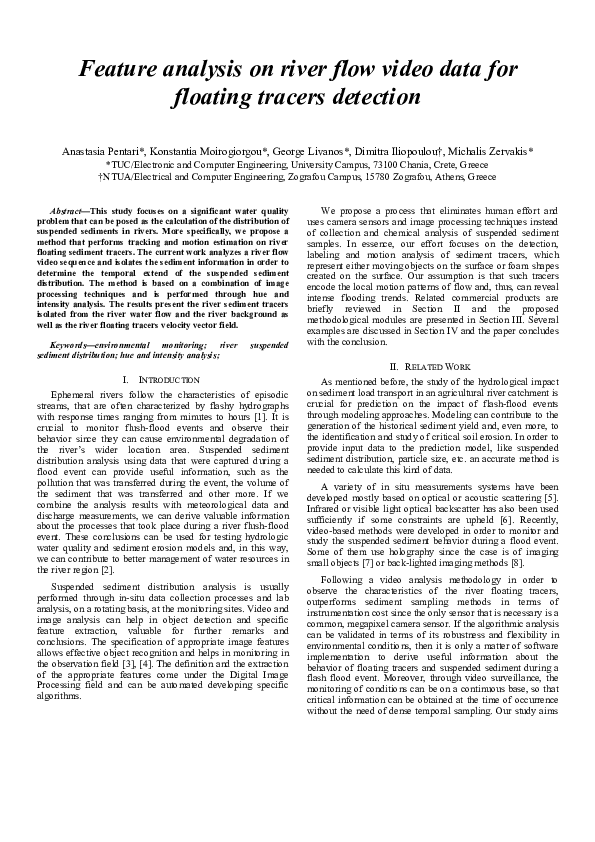 (PDF) Feature analysis on river flow video data for floating tracers ...