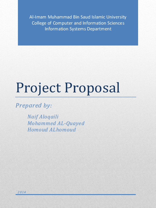 (PDF) Project Proposal
