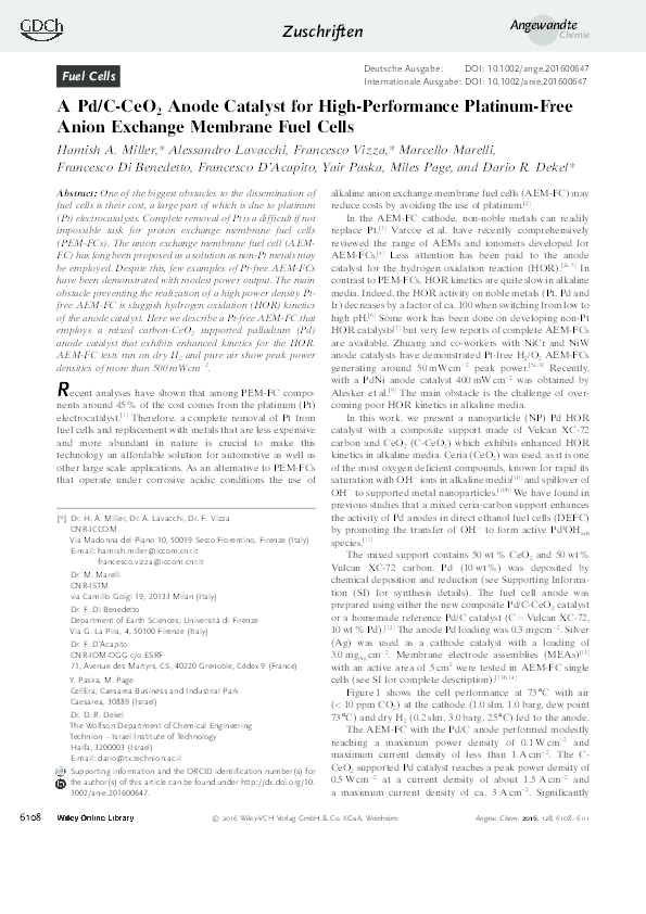(PDF) A Pd/C-CeO2 Anode Catalyst for High-Performance Platinum-Free ...