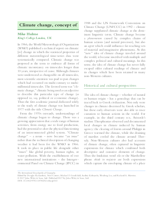 (PDF) Climate change (concept of)