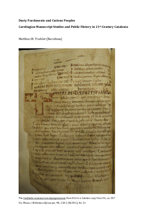 (PDF) Dusty Parchments and Curious Peoples: Carolingian Manuscript ...