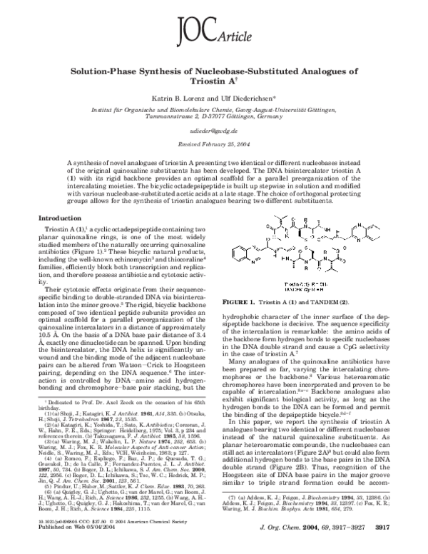 (PDF) Solution-Phase Synthesis of Nucleobase-Substituted Analogues of ...