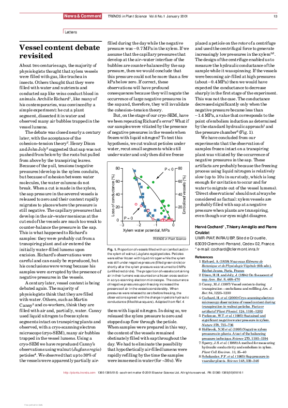 (PDF) Vessel content debate revisited | Herve Cochard - Academia.edu