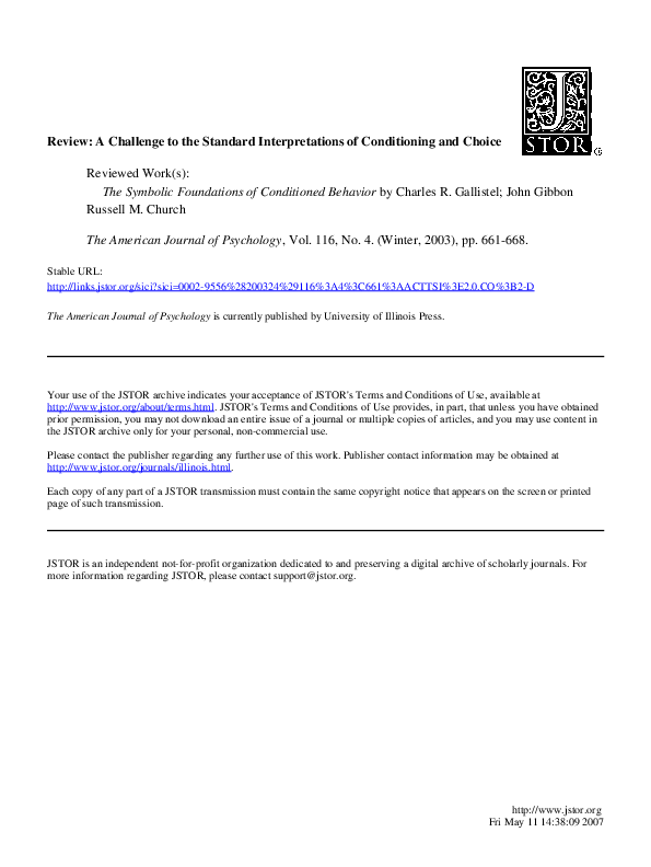 (PDF) A Challenge to the Standard Interpretations of Conditioning and ...
