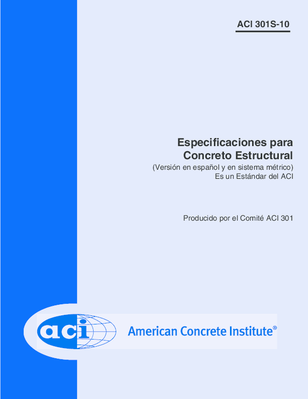 (PDF) Especificaciones para Concreto Estructural