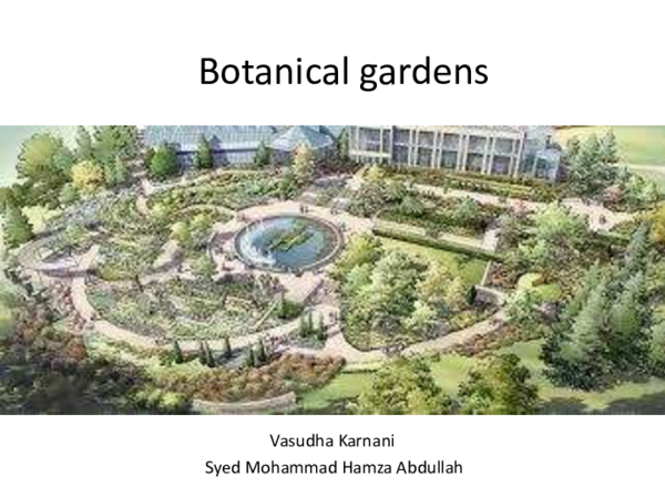 (PDF) Botanical gardens