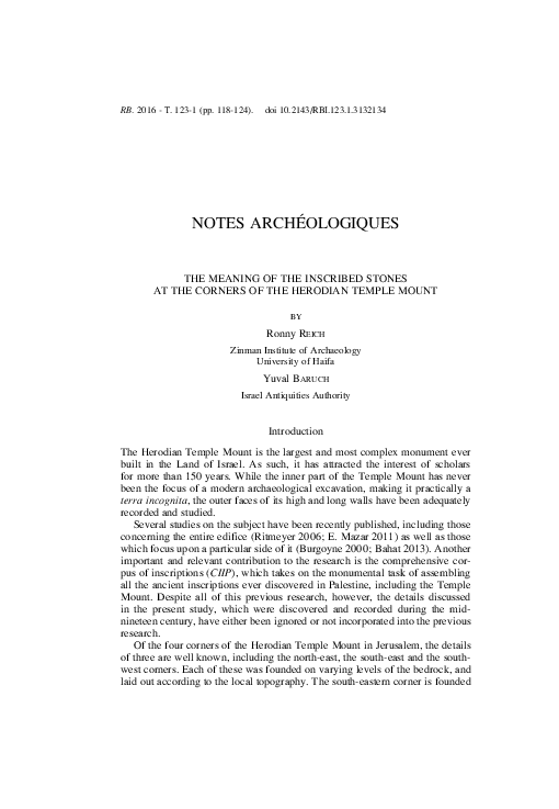 (PDF) THE MEANING OF THE INSCRIBED STONES AT THE CORNERS OF THE ...