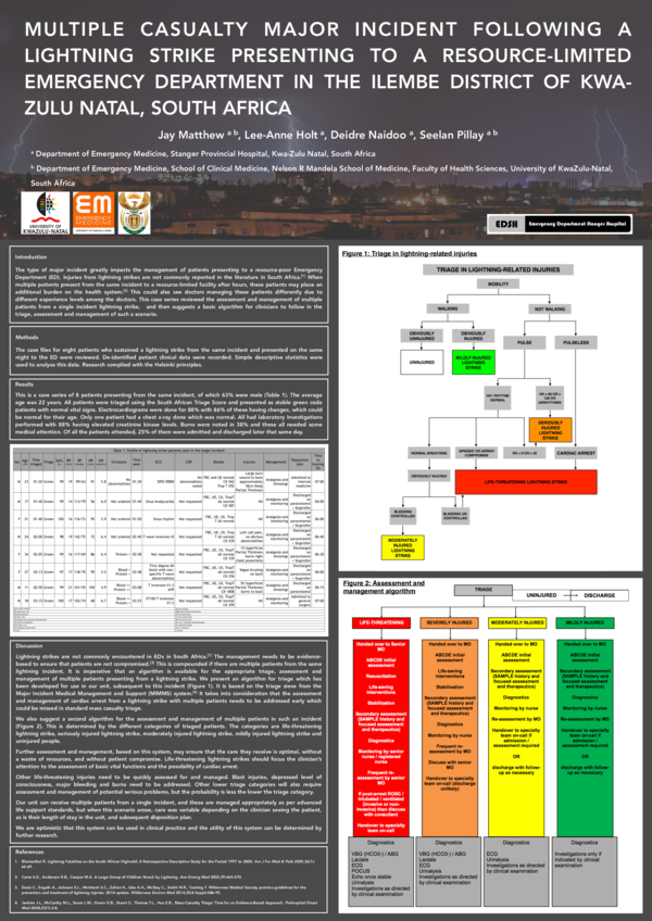 (PDF) MULTIPLE CASUALTY MAJOR INCIDENT FOLLOWING A LIGHTNING STRIKE ...