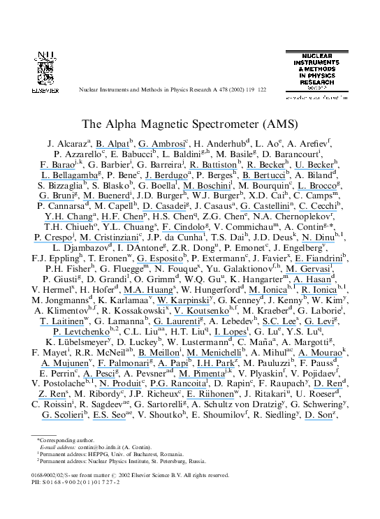 (PDF) The Alpha Magnetic Spectrometer (AMS)