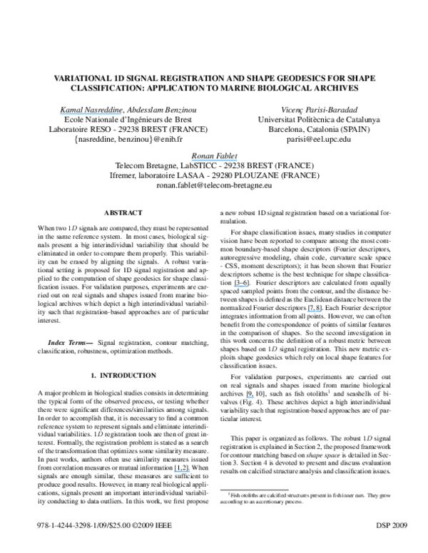 (PDF) Variational 1D signal registration and shape geodesics for shape classification ...