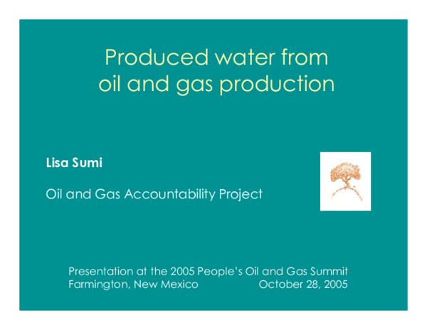 (PDF) Produced water from oil and gas production