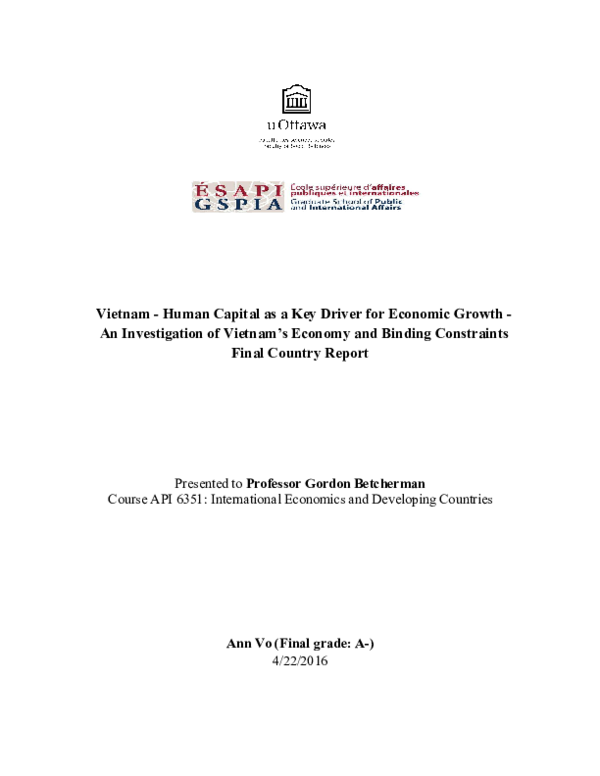 (PDF) Vietnam Country Report - Human Capital as a Key Driver for ...