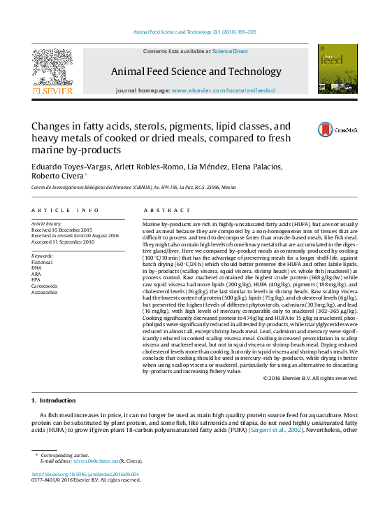 (PDF) Animal Feed Science and Technology Changes in fatty acids ...