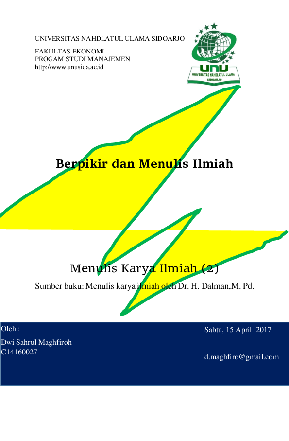 Pdf Berpikir Dan Menulis Ilmiah