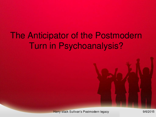 (PDF) Harry Stack Sullivan: The Anticipator of the Postmodern Turn in ...