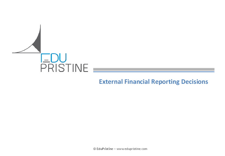 (PDF) External Financial Reporting Decisions