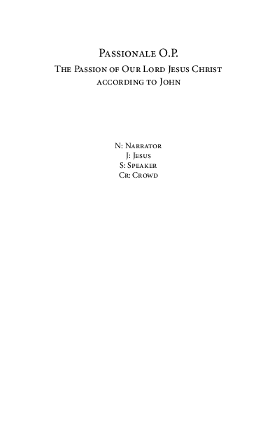 (PDF) The Passion according to John (Dominican chant)