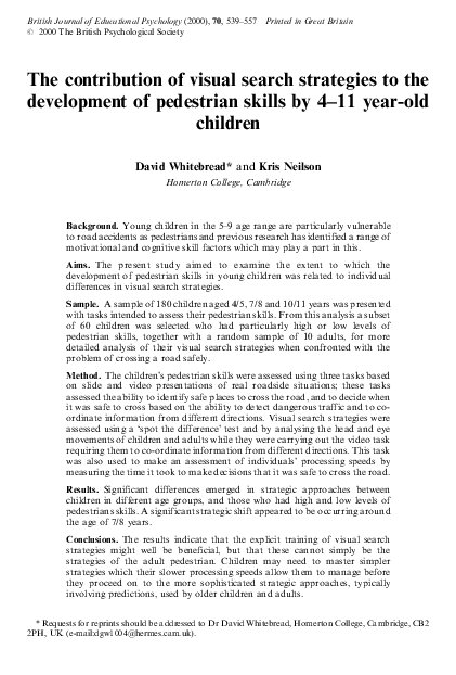 (PDF) The contribution of visual search strategies to the development ...