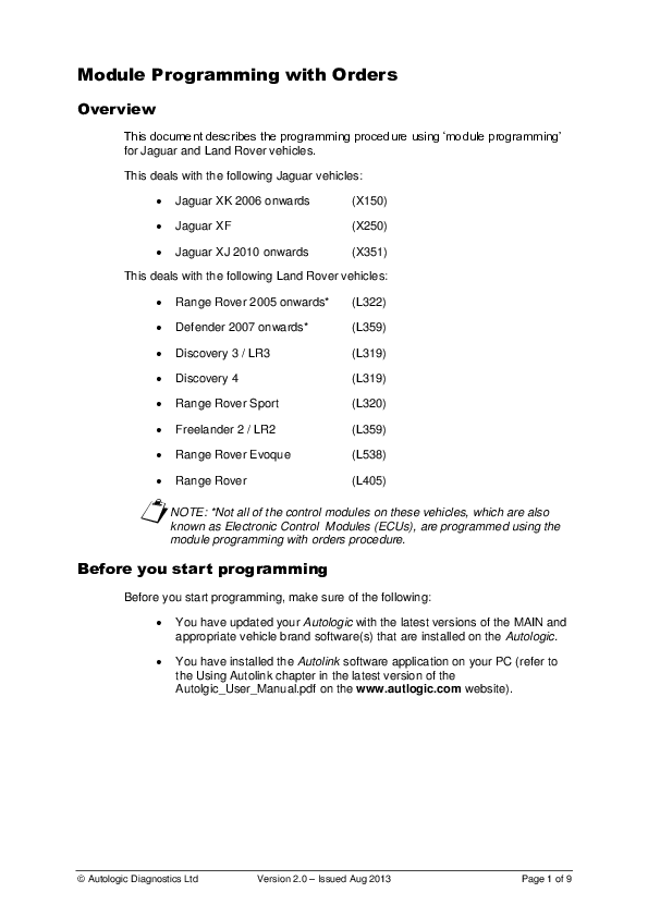 (PDF) Module Programming with Orders Overview