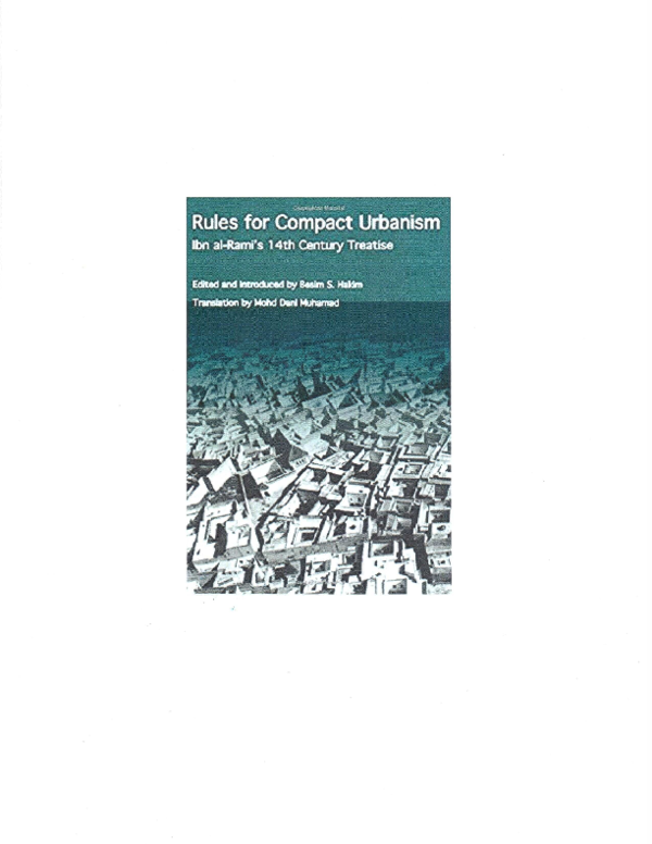 (PDF) Rules for Compact Urbanism: Ibn al-Rami's 14th Century Treatise