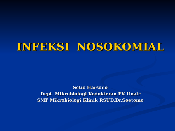 (PPT) Infeksi-nosokomial