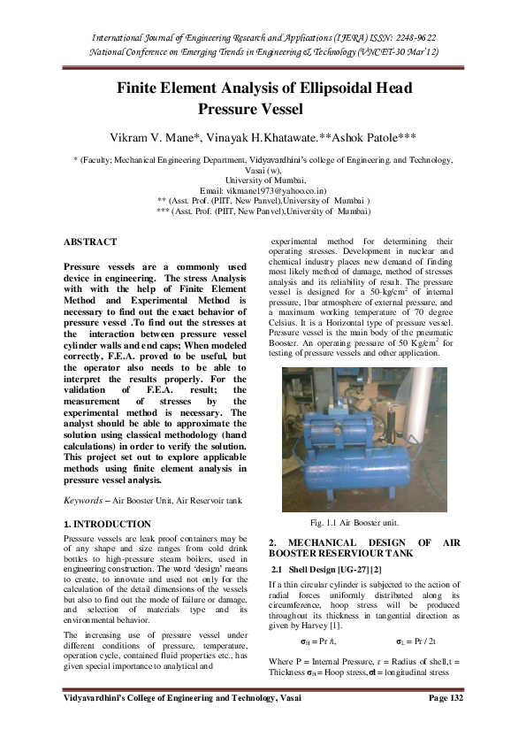 (PDF) Finite Element Analysis of Ellipsoidal Head.pdf