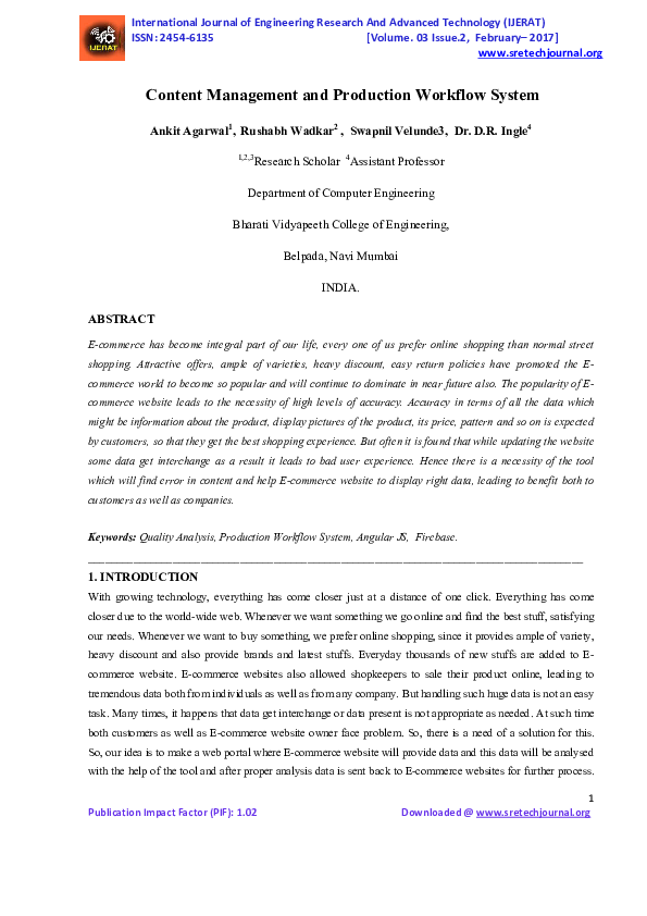 (PDF) Content Management and Production Workflow System