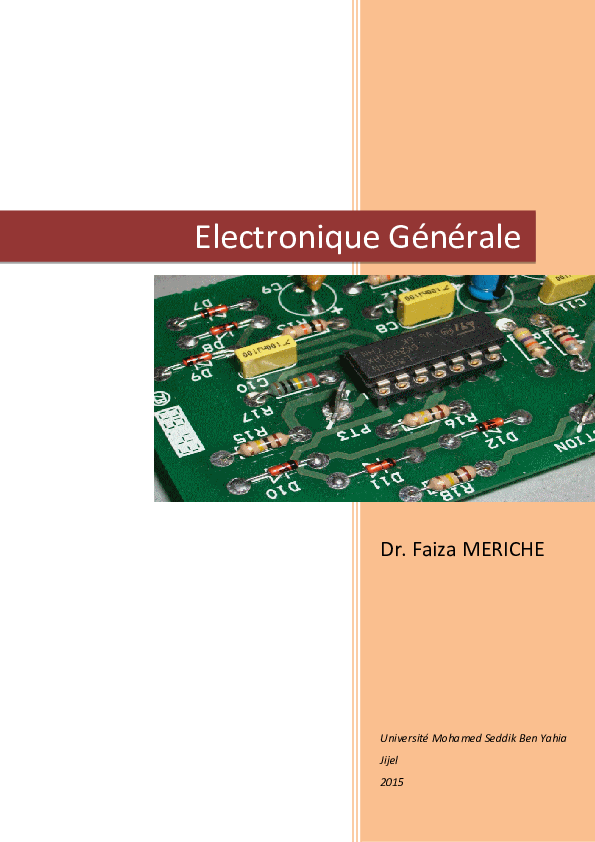 PDF Télécharger electronique generale cours pdf Gratuit PDF | PDFprof.com