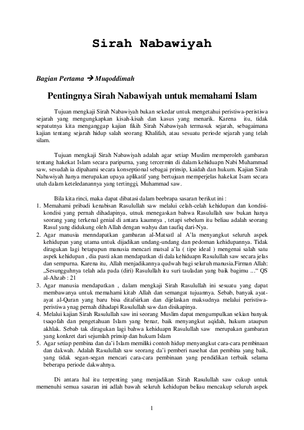 (PDF) Sirah Nabawiyah | DiazAl Sahar - Academia.edu