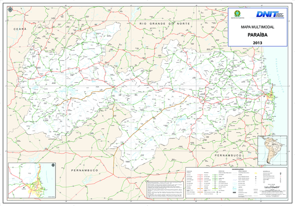 (PDF) Mapa Rodoviário da Paraíba