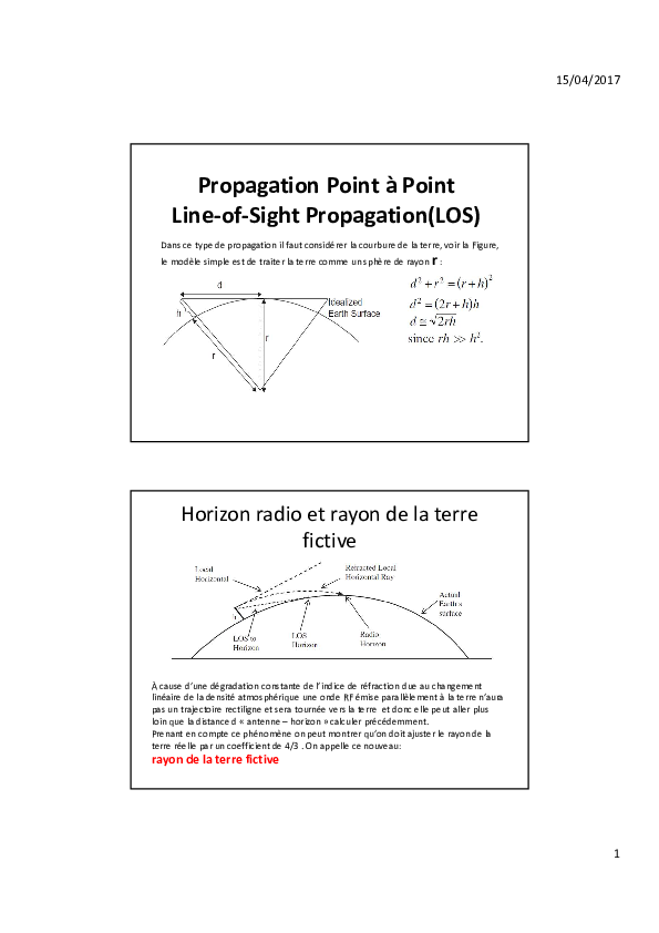 (PDF) Propagation Point à Point Line-of-Sight Propagation(LOS (PDF) Propagation Point à Point Line-of-Sight Propagation(LOS