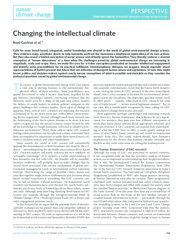 (PDF) 2014: Changing the Intellectual Climate.