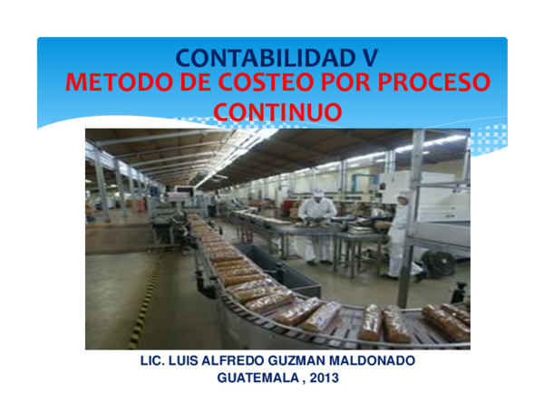 (PDF) METODO DE COSTEO POR PROCESO CONTINUO