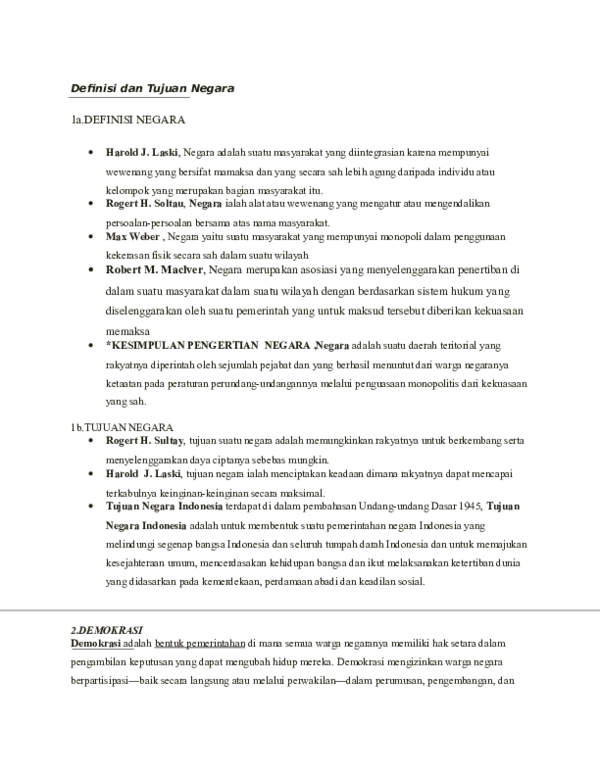 (DOC) Definisi dan Tujuan Negara