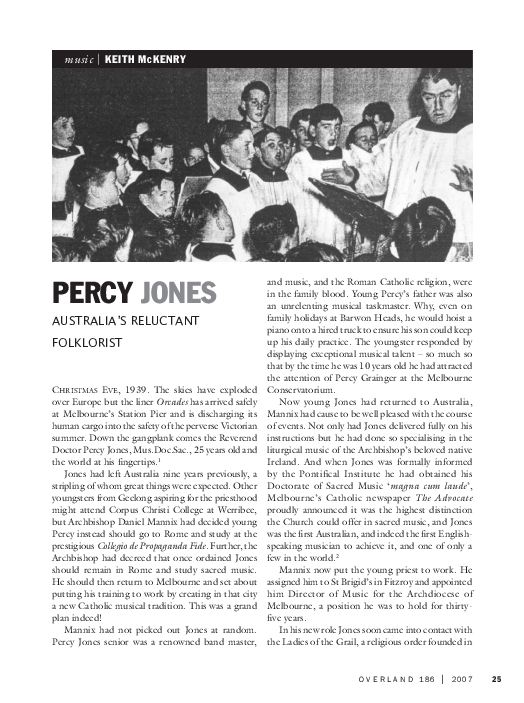 (PDF) Percy Jones story in Overland