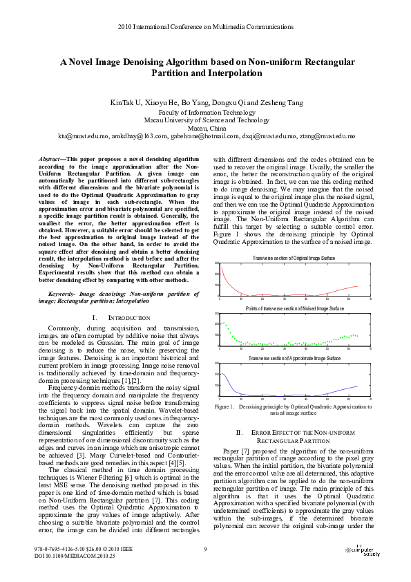 (PDF) A novel image denoising algorithm based on non-uniform triangular ...