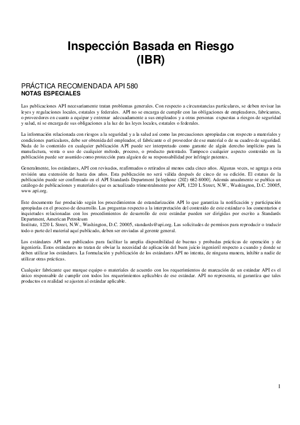 (PDF) API RP 580 Espanol