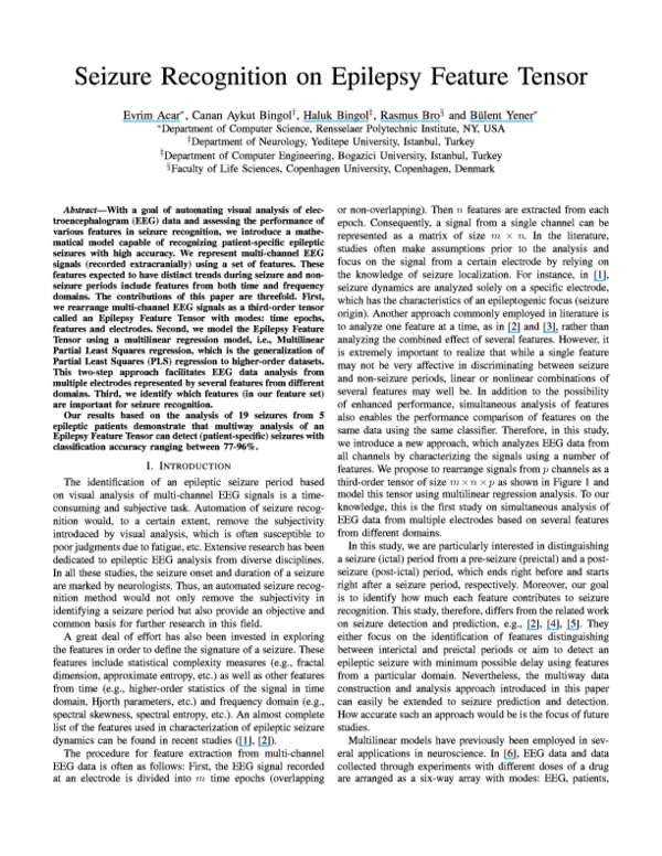 (PDF) Seizure Recognition on Epilepsy Feature Tensor