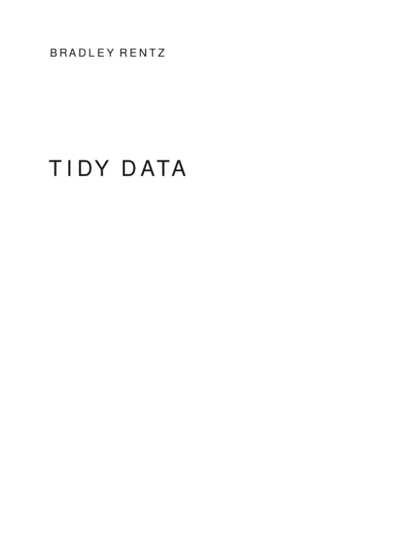 (PDF) Tidy Data in R for linguists