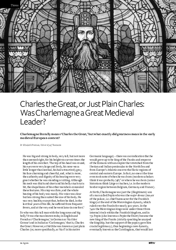 (PDF) Elizabeth Freeman, "Charles the Great, or Just Plain Charles: Was ...