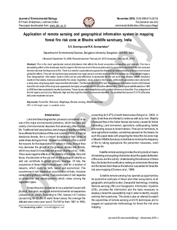 (PDF) Remote sensing and GIS-based forest fire risk zone mapping: The case of Manisa, Turkey ...