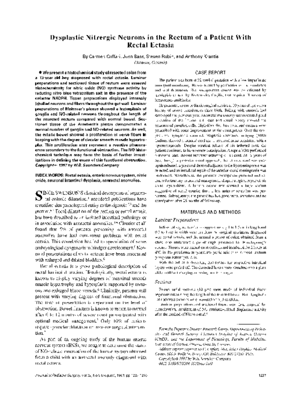(PDF) Dysplastic nitrergic neurons in the rectum of a patient with ...