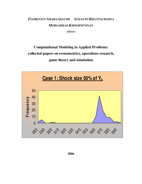 Pdf Computational Modeling In Applied Problems Collected Papers On Econometrics Operations